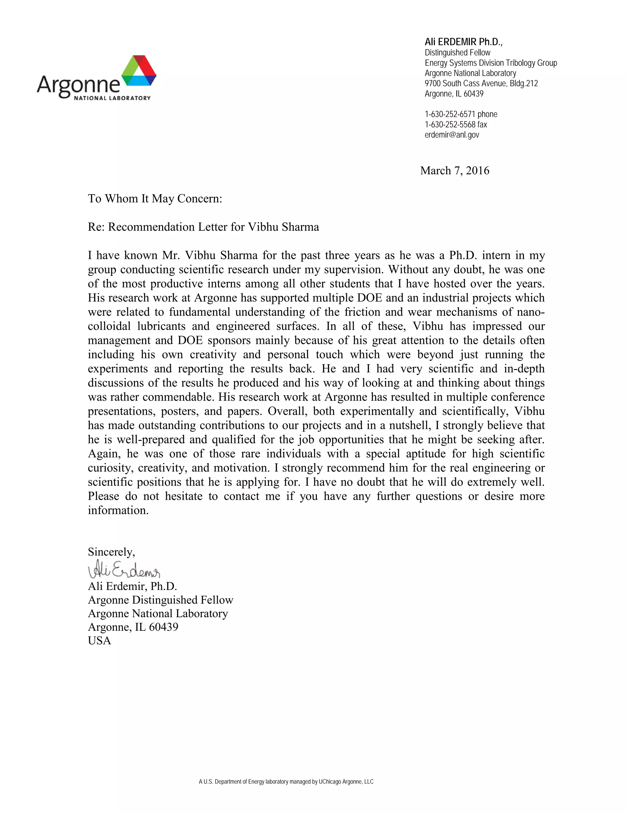 Recommendation letter | PDF