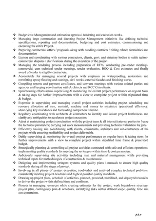 Resume for Senior Manager - projects | PDF