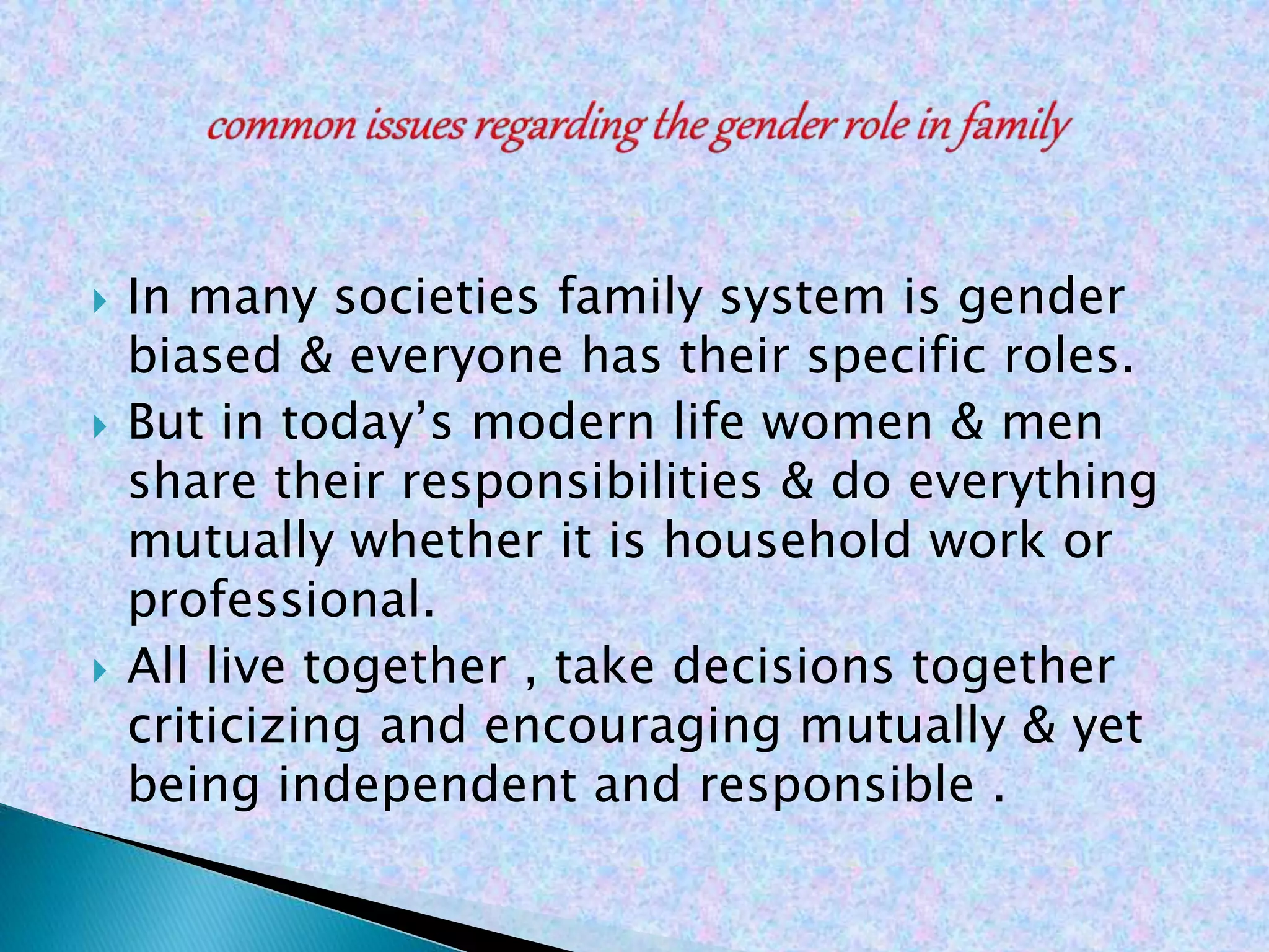 GENDER ROLES & STEREOTYPES | PPTX