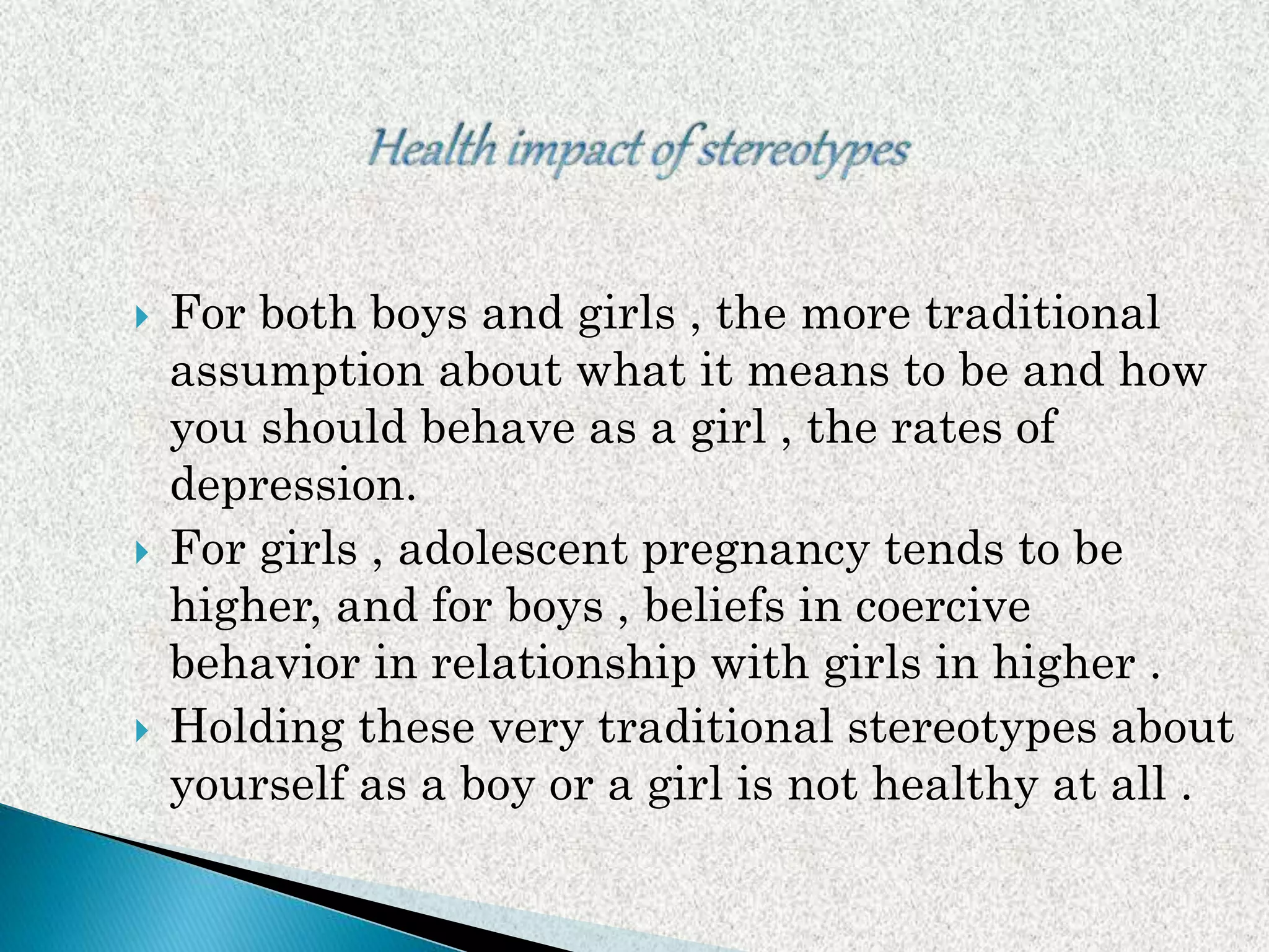 GENDER ROLES & STEREOTYPES | PPTX