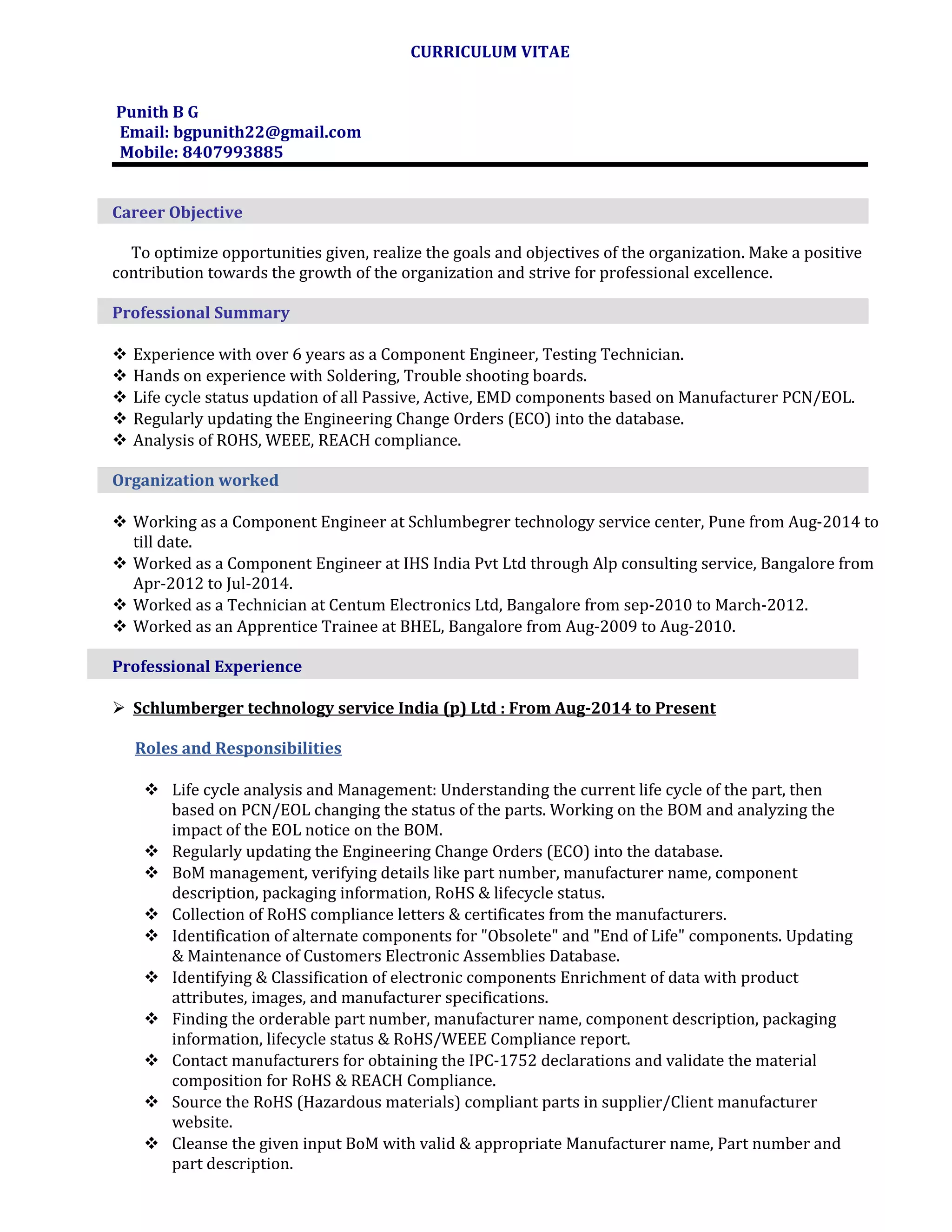 Punith_Resume_Diploma_EC | DOC