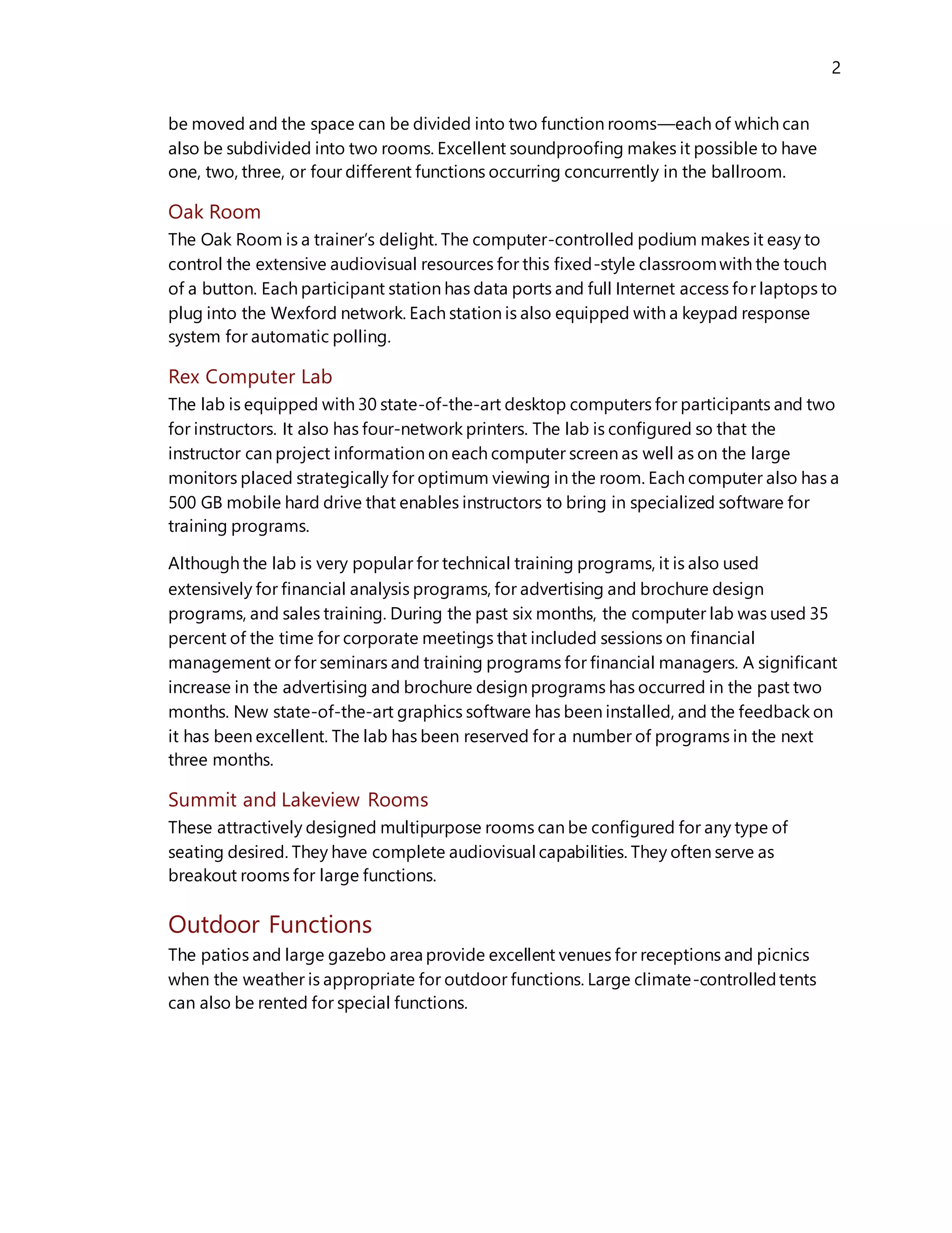 Left Bound Report with an Informational Table | DOCX