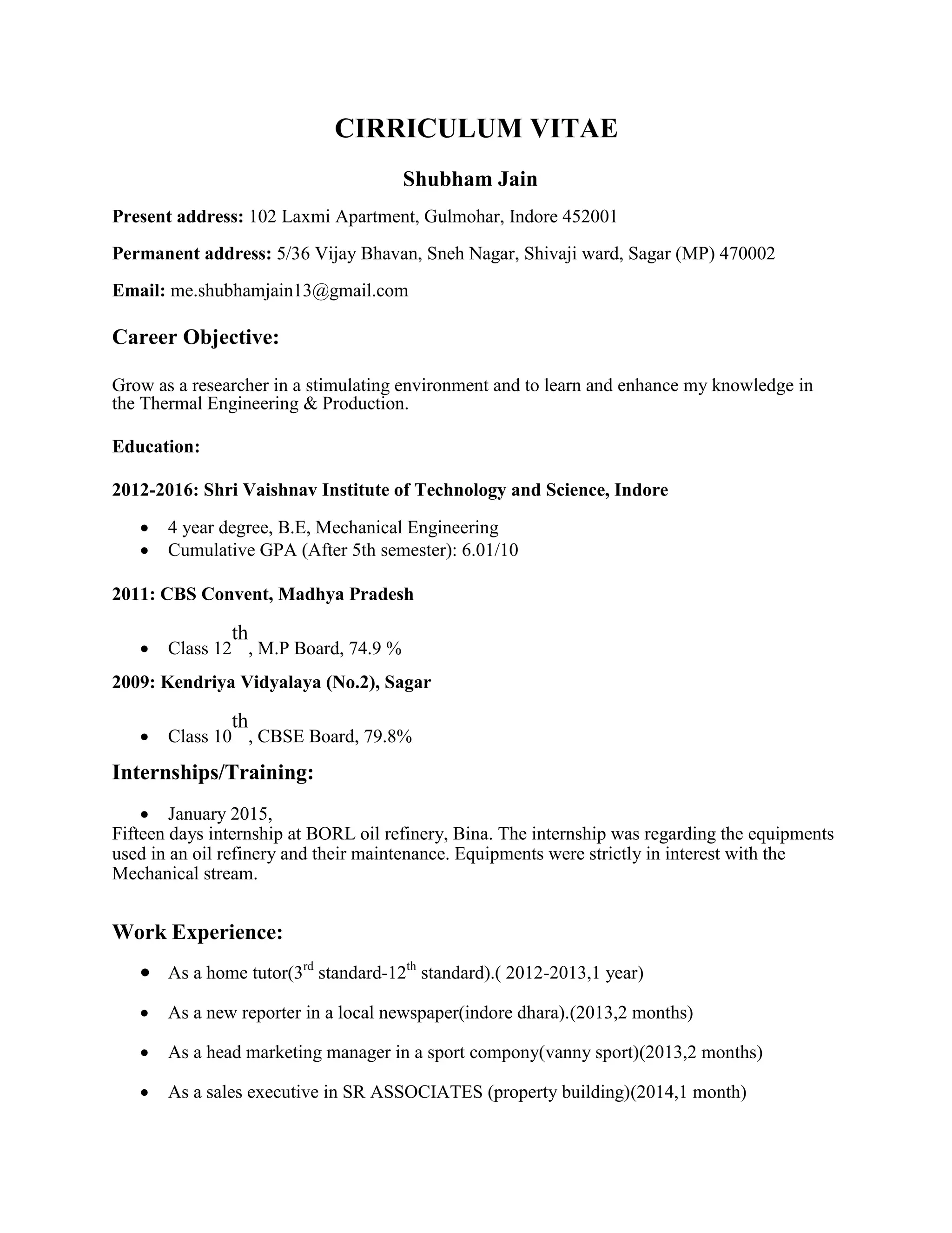 Shubham Jain | PDF | Sports