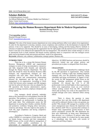 embracing HR dept in modern org | PDF | Free Download