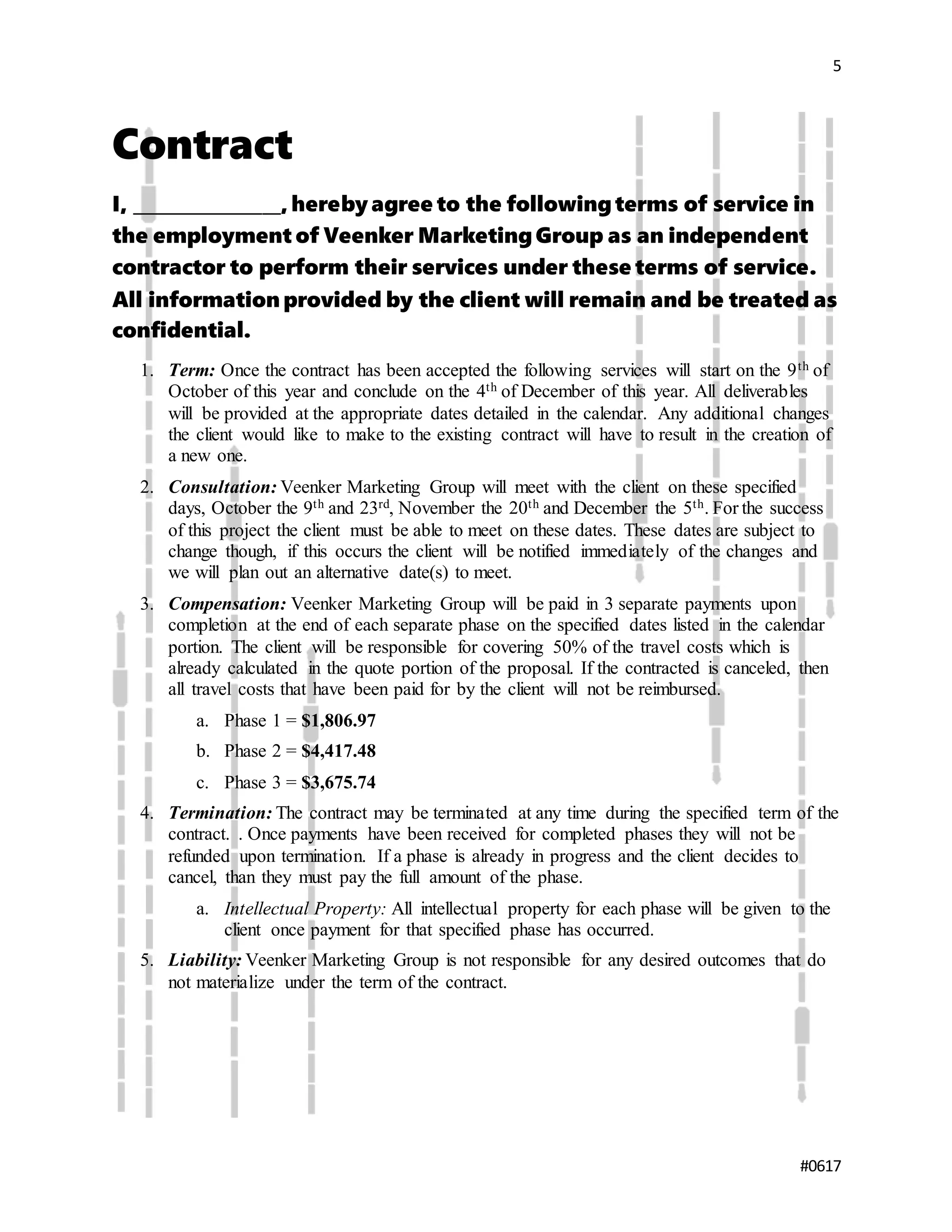 Marketing Proposal Contract | DOCX