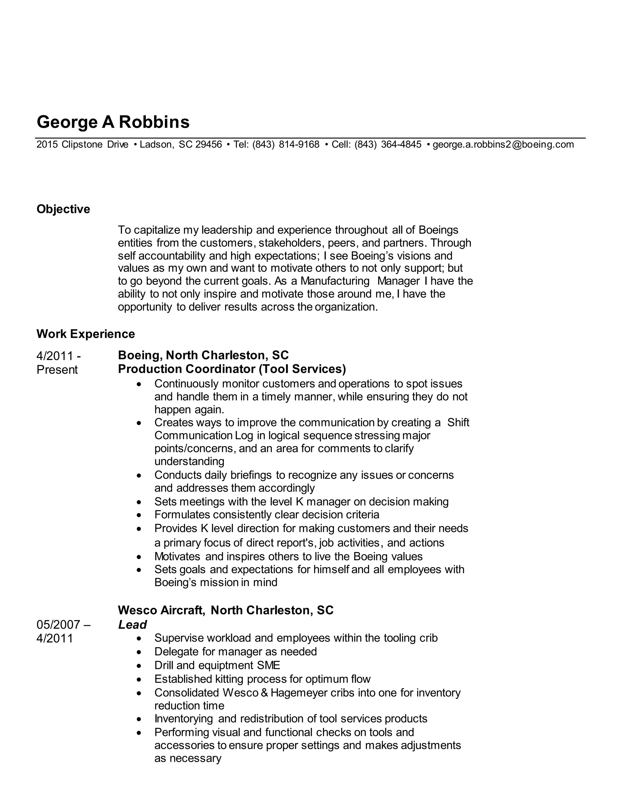 George's Resume 2015 | PDF