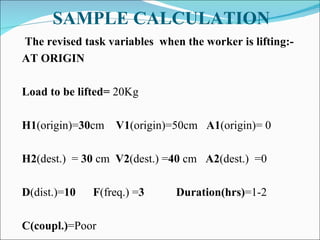 NIOSH LIFTING EQN.-ppt | PPT