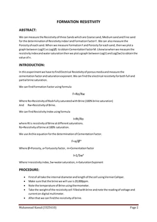 FORMATION RESISTIVITY | DOCX