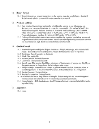 Determination of Extractives in Biomass | PDF
