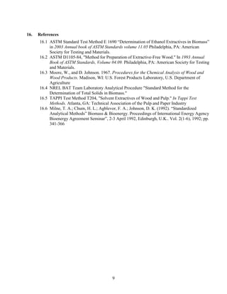 Determination of Extractives in Biomass | PDF