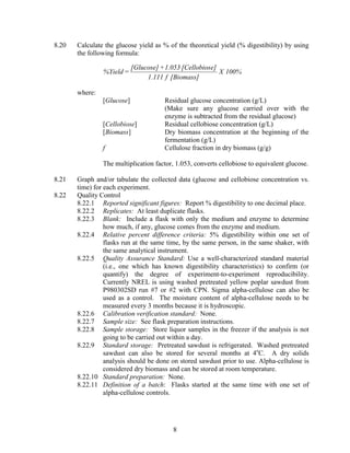 Lignocellulose Biomass- Hydrolysis & Fermentation Lab Protocols | PDF