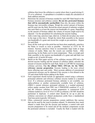 Lignocellulose Biomass- Hydrolysis & Fermentation Lab Protocols | PDF