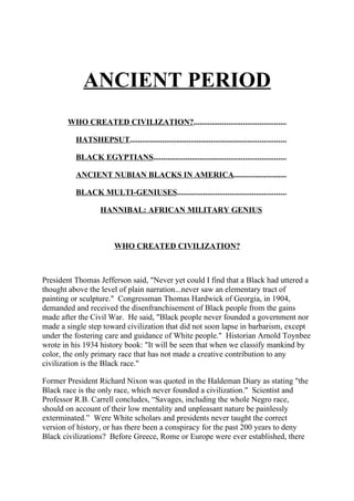 The Truth About: Black People and Their Place in World History, by Dr ...