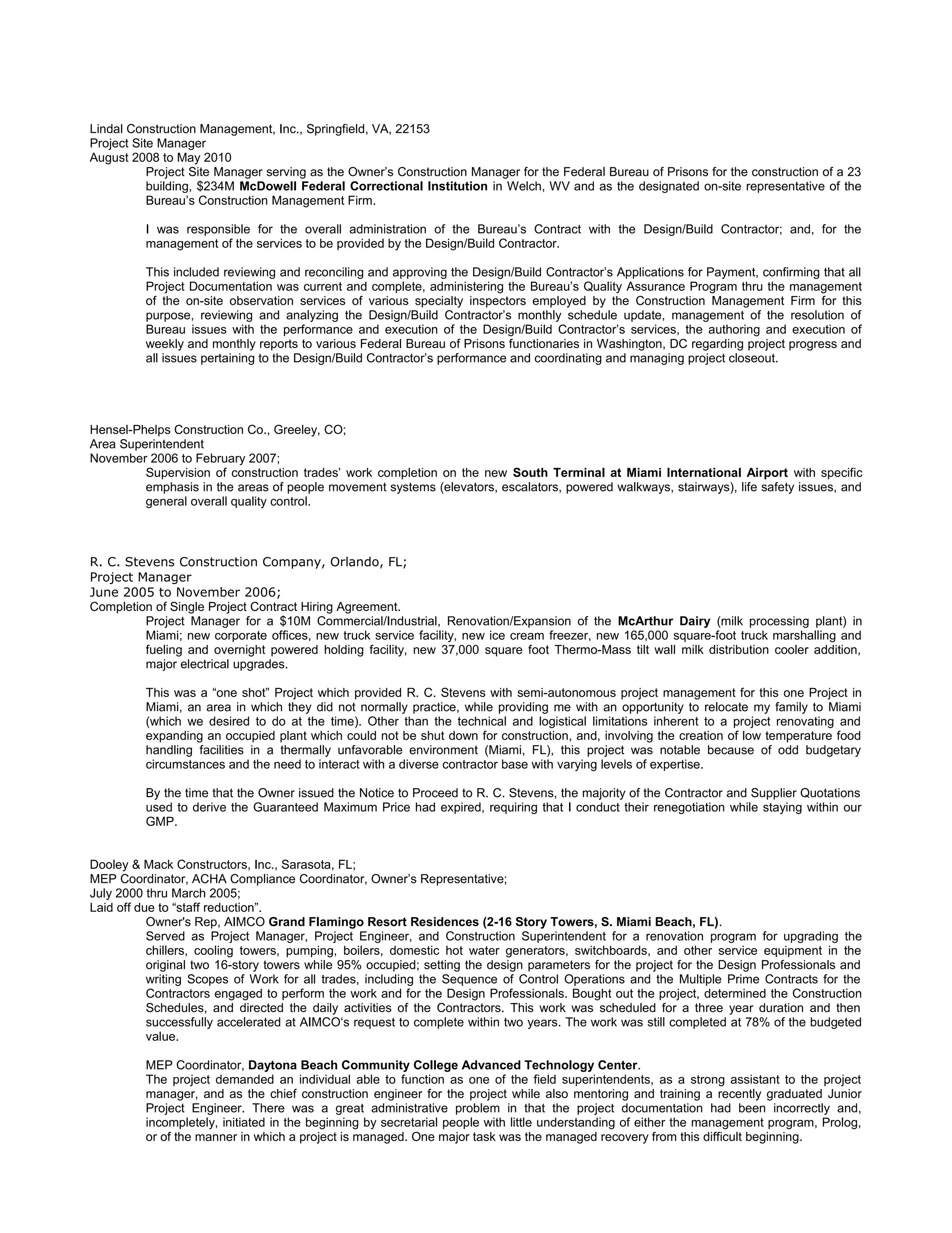 Composite Resume Latest Version | DOC | Civil Engineering Industry ...