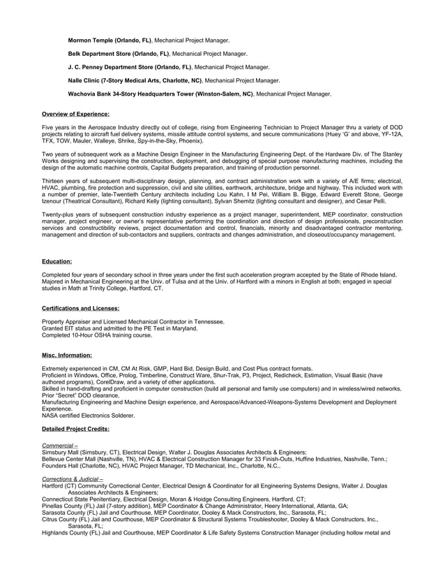 Composite Resume Latest Version | DOC | Civil Engineering Industry ...