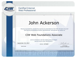 CIW Web Foundations Associate | PDF