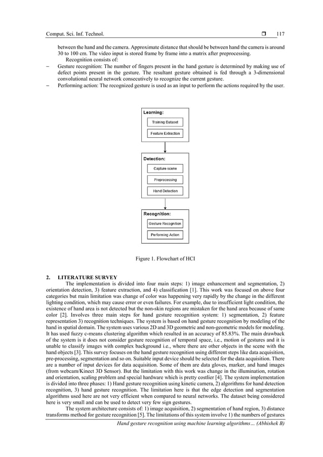 Hand Gesture Recognition Using Machine Learning Algorithms Pdf Computing Technology