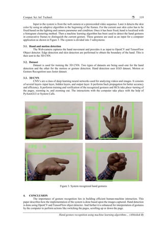 Hand gesture recognition using machine learning algorithms | PDF | Computing | Technology ...