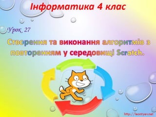 4 клас 27 урок. Створення та виконання алгоритмів з повторенням у ...