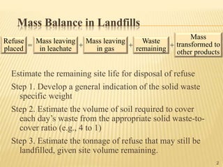 mass balance computational procedure | PPTX