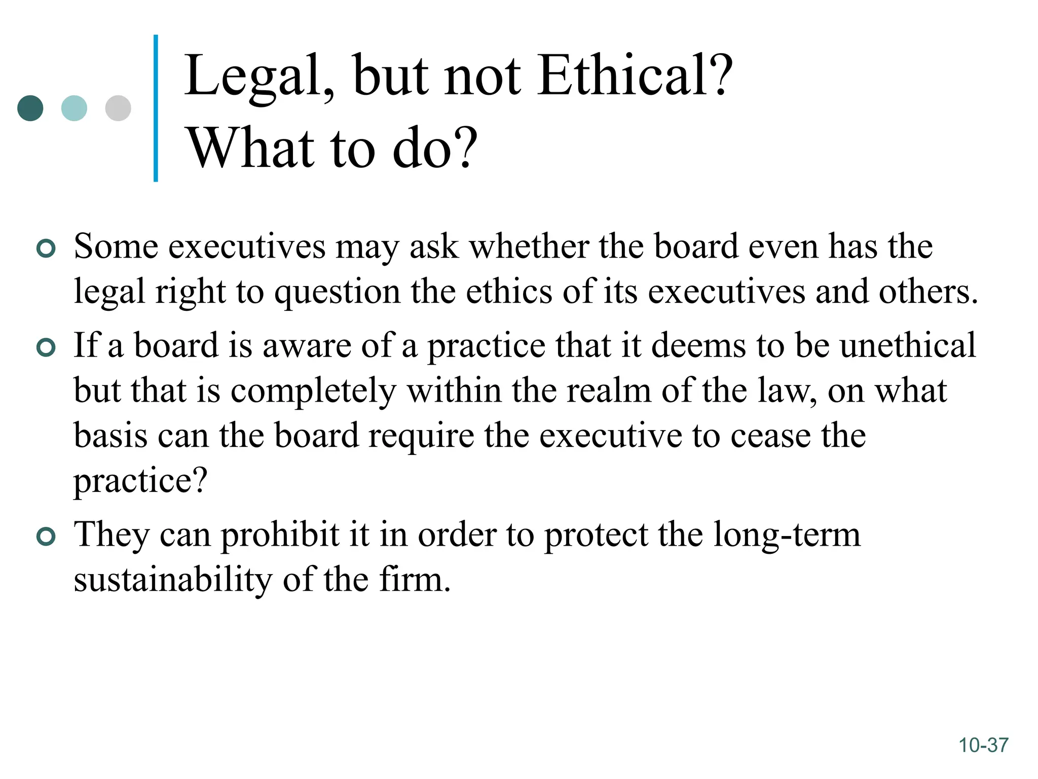 Ethical Decision Making: Trust in Corporate Governance, Accounting and ...