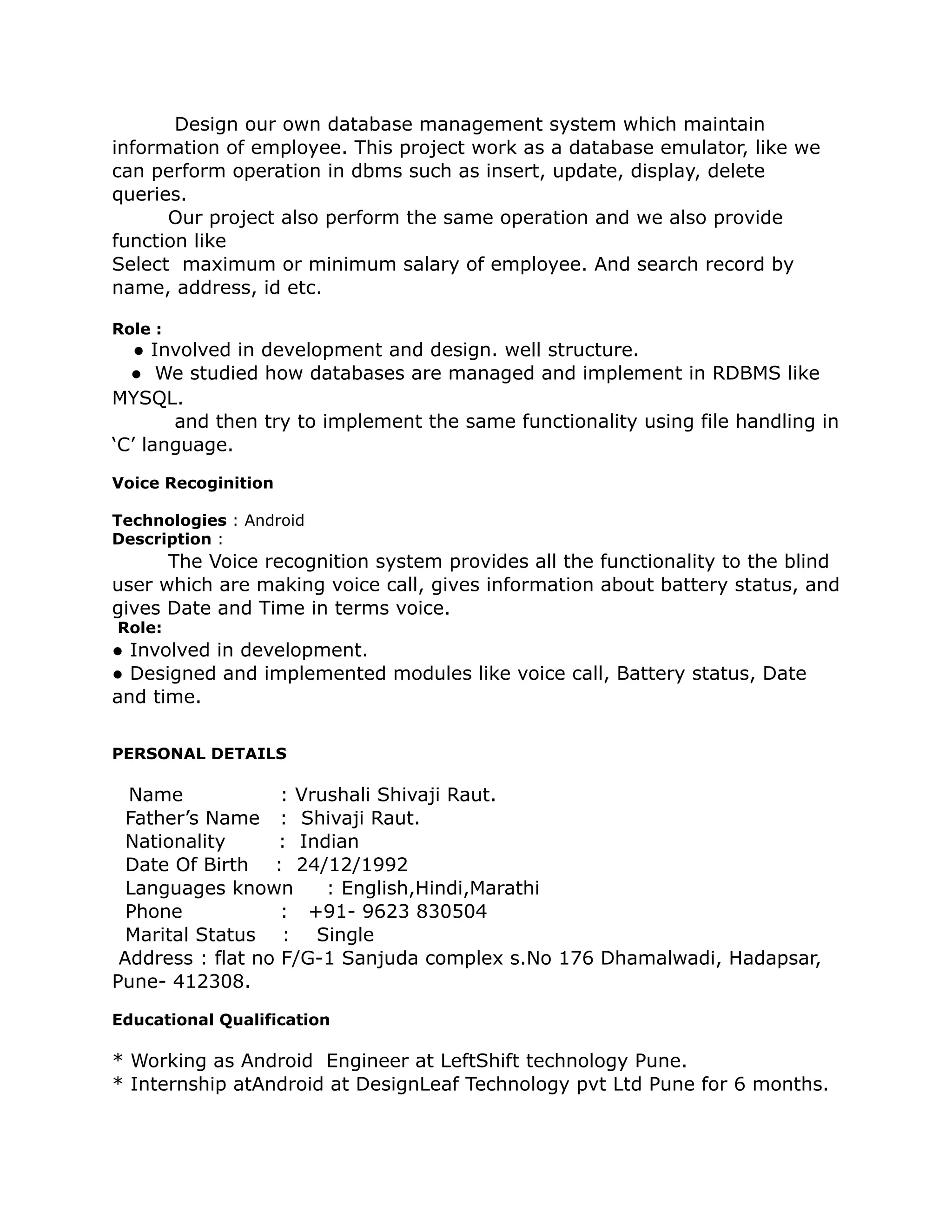 Vrushali_Resume | PDF