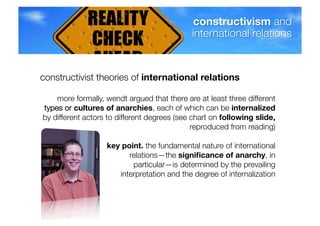 International Relations: Constructivism pt1 | PDF