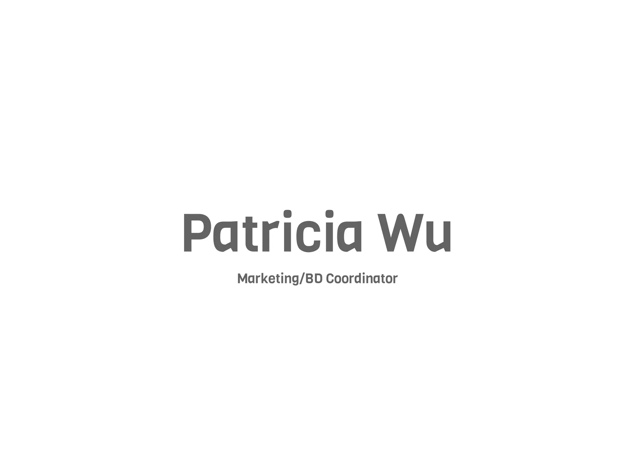CV_Marketing_Patricia Wu_150626 | PPT