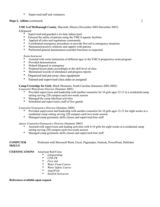 Hope Resume 2014-4 | PDF