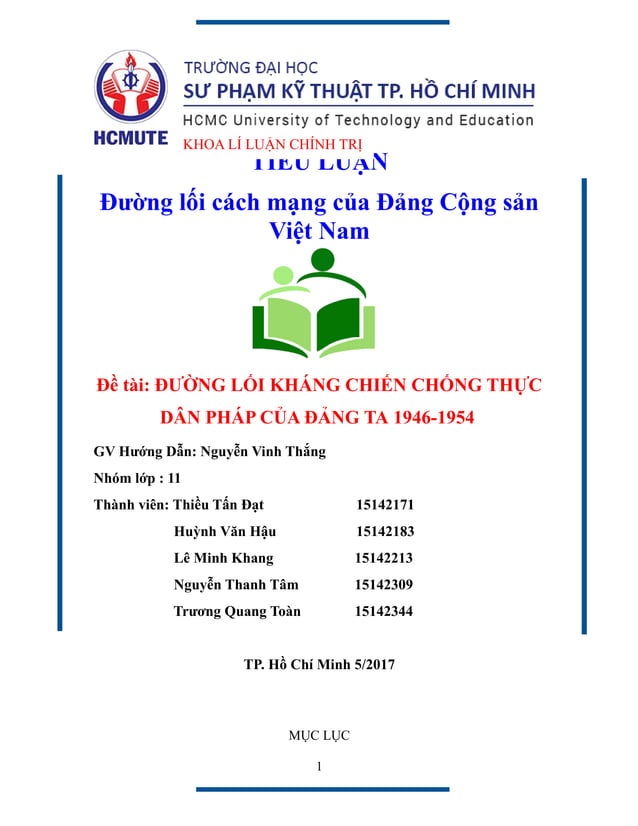TIỂU LUẬN ĐƯỜNG LỐI Đề tài: ĐƯỜNG LỐI KHÁNG CHIẾN CHỐNG THỰC DÂN PHÁP CỦA ĐẢNG TA 4288032 | PDF