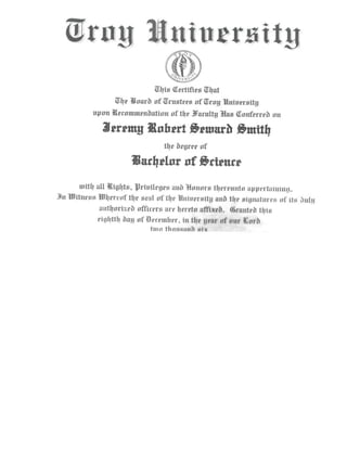 Troy University Diploma | PDF