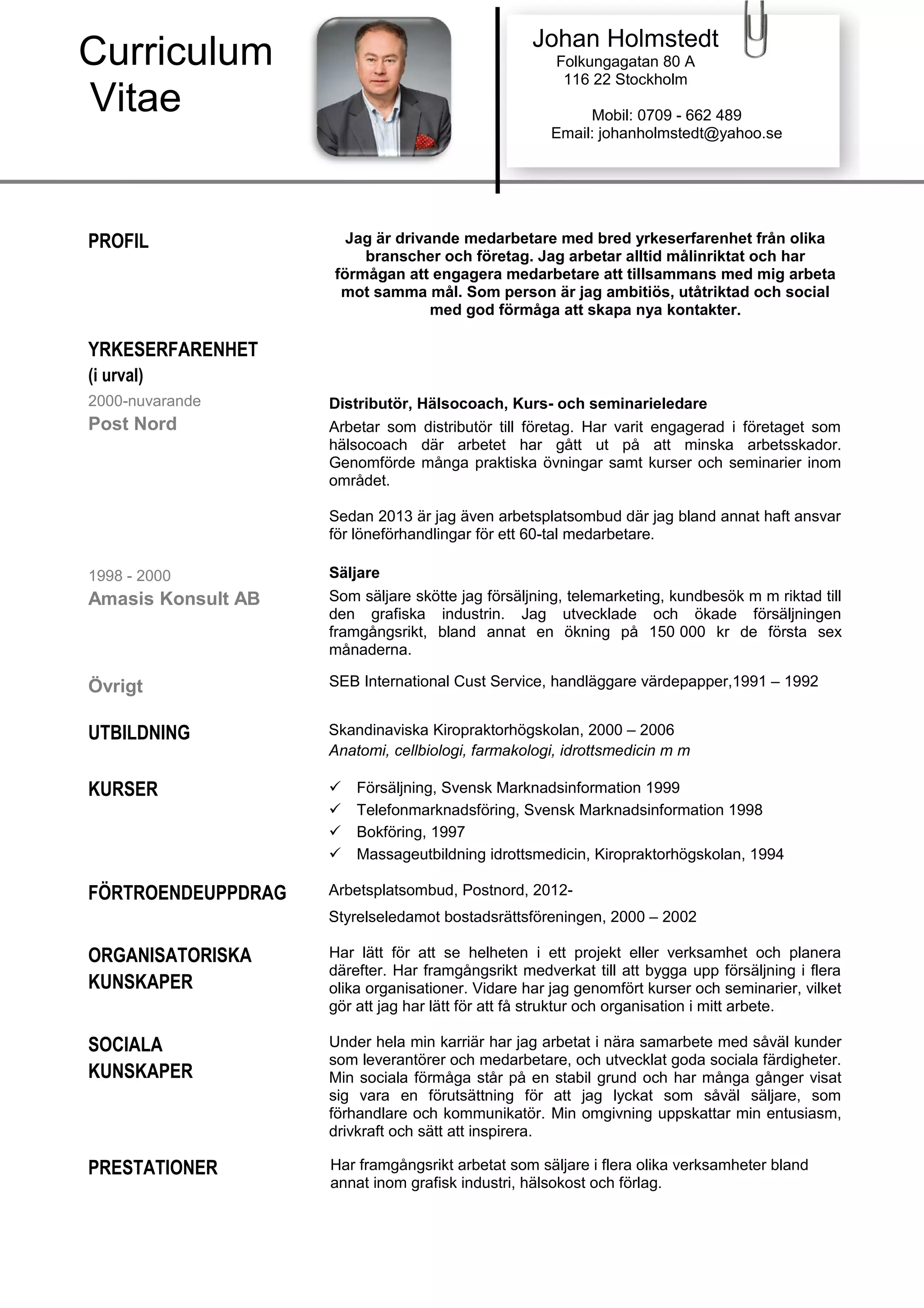 Johan Holmstedt_CV_v2 | DOC