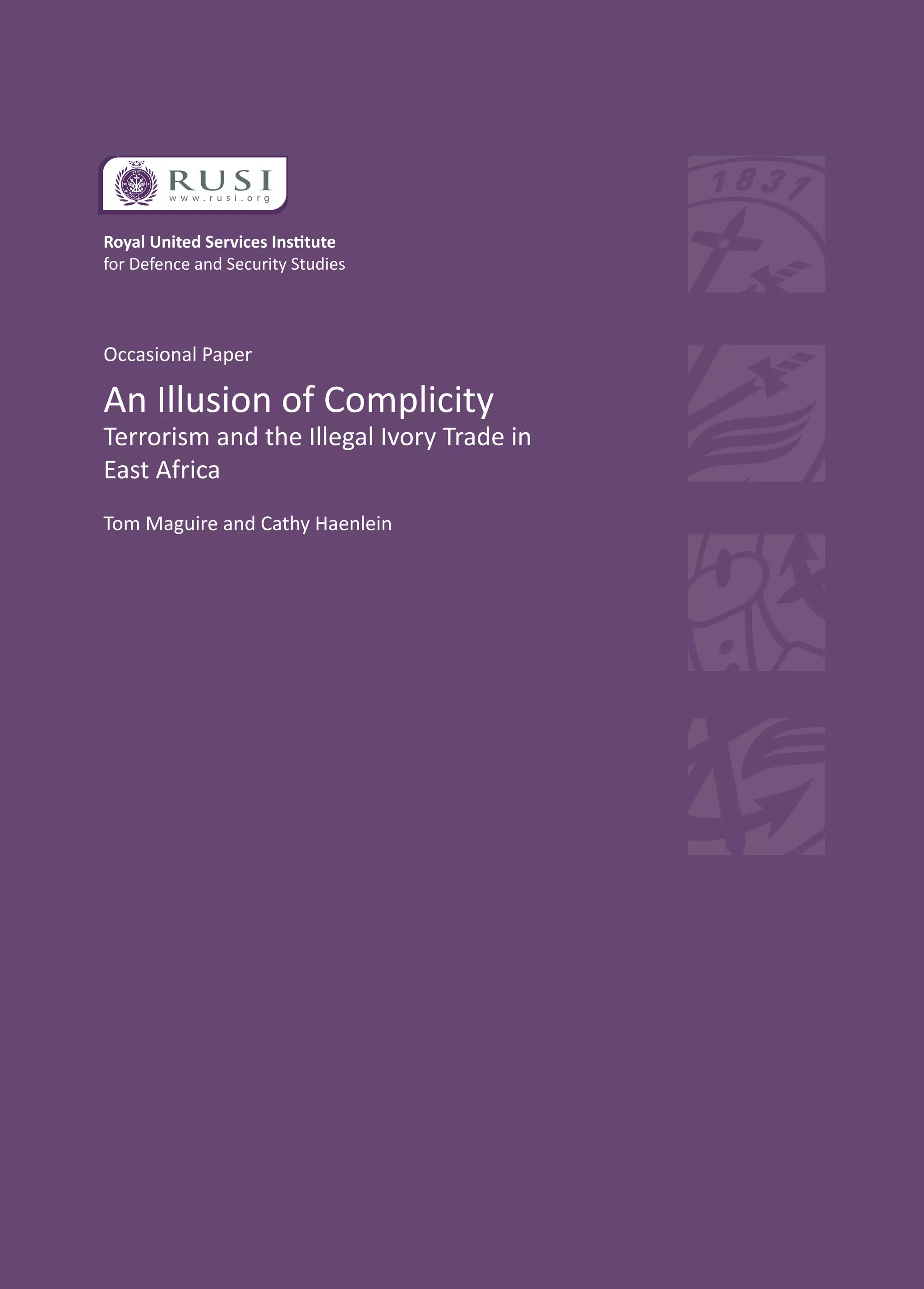 Maguire & Haenline An Illusion of Complicity (RUSI Sep 2015) | PDF
