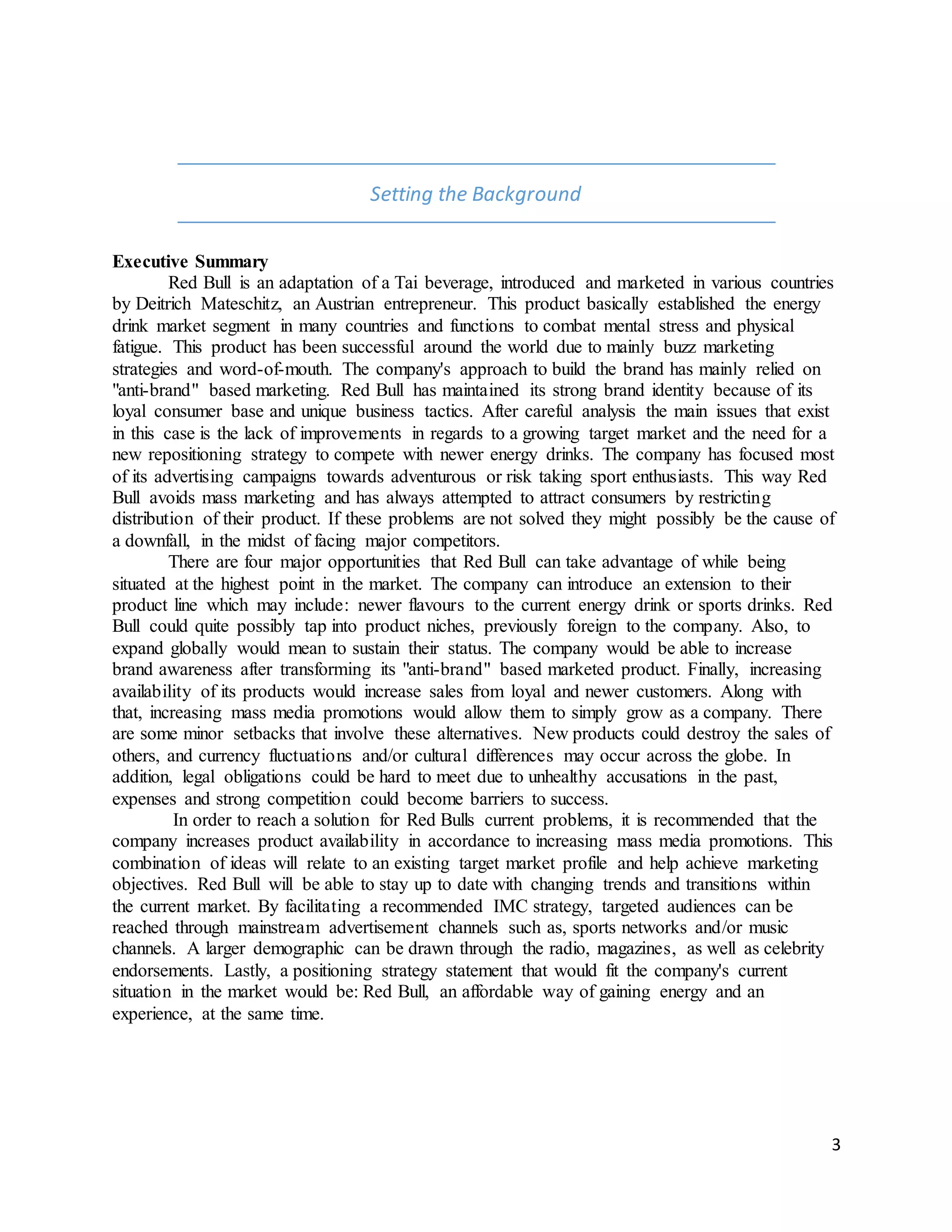 Red Bull Case Study Final | DOCX