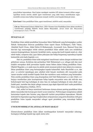 Peranan Guru Pendidikan Islam dalam Membawa Transformasi Terhadap ...