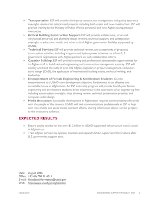 Engineering Support Program (ESP) | PDF