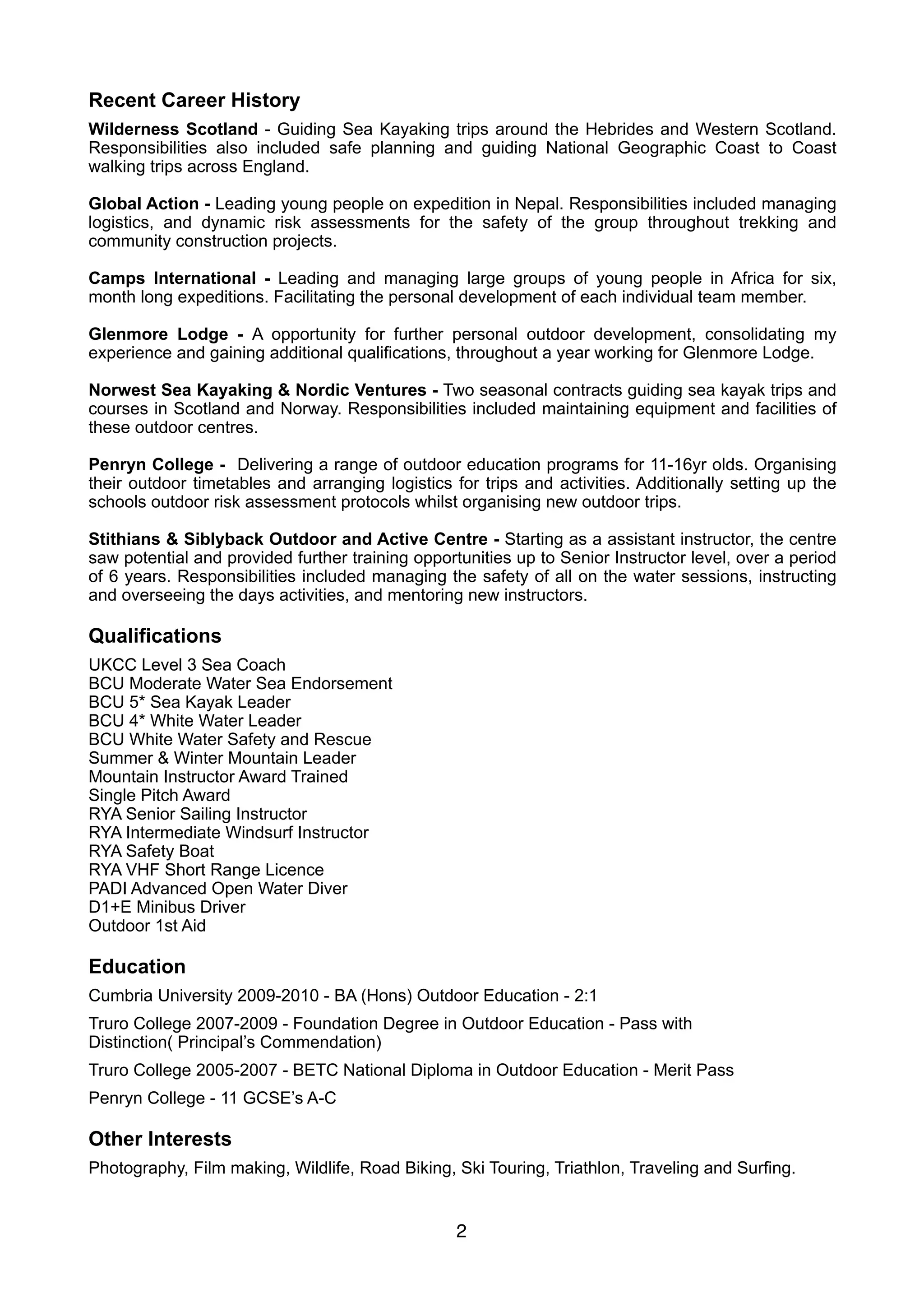 Erin Bastian CV - 8 july 16 | PDF