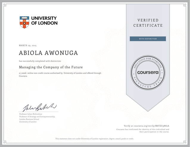 University of London MOOC CERT | PDF