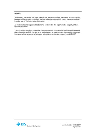 BIS Test LAB Build Document_Draft | PDF