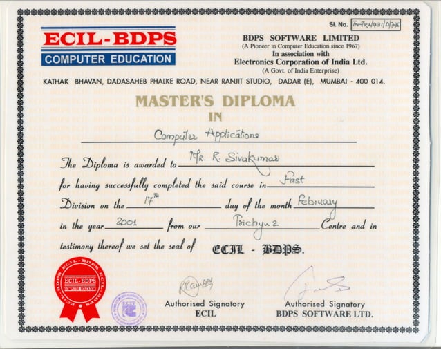 MDCA Certificate | PPT