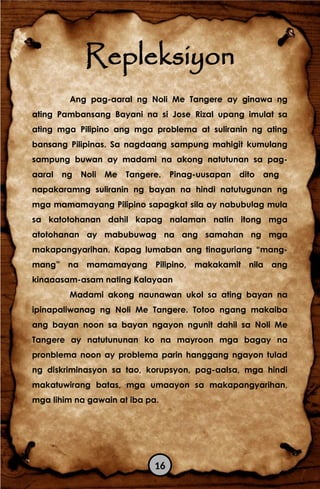 DR. JOSE RIZAL'S NOLI ME TANGERE (TOUCH ME NOT) | PDF