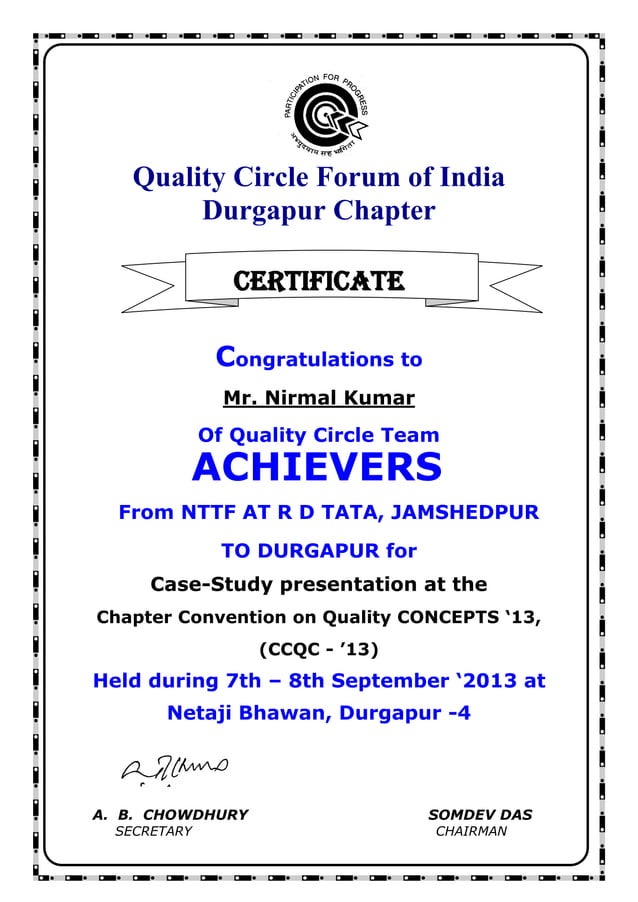 NIRMAL ccqc certificate | PDF
