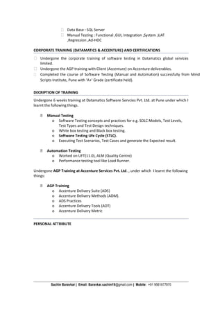 Sachin_Baravkar_Resume1 | PDF