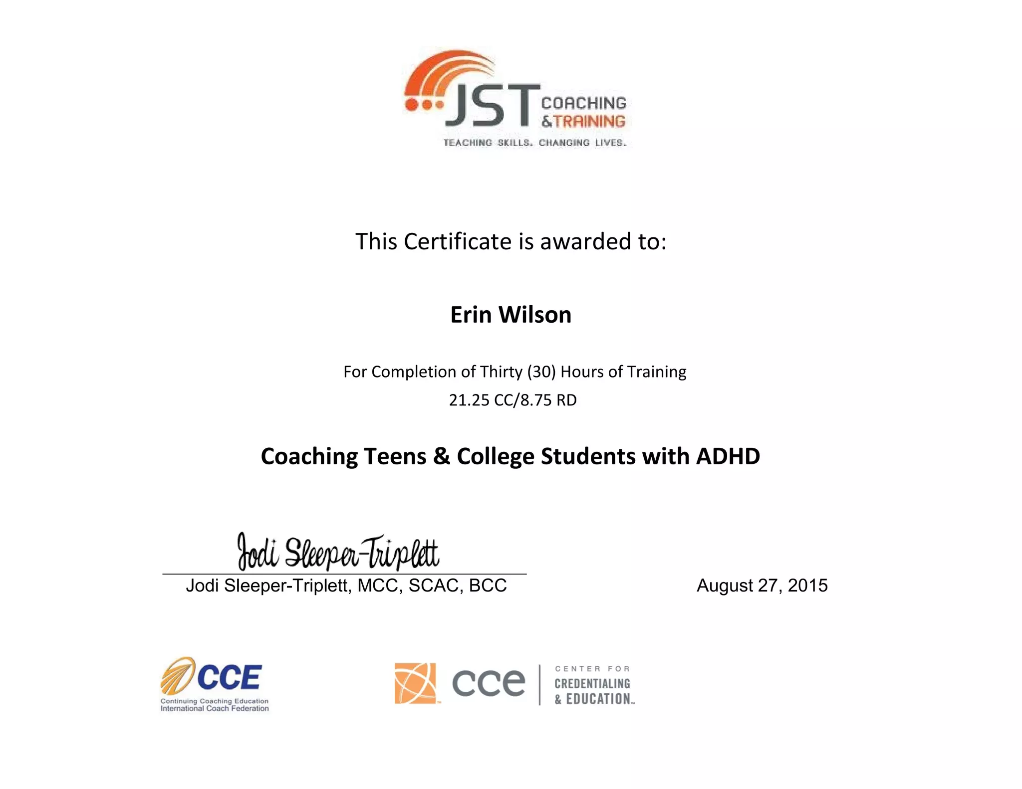 CTCS CERT Erin Wilson Shoreline 2015 | PPT