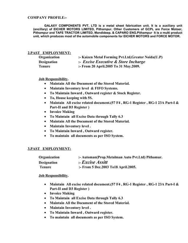 jitendra (Resume) | DOC | Business | Business and Finance