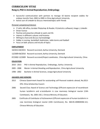 CV-Rong Li | DOCX