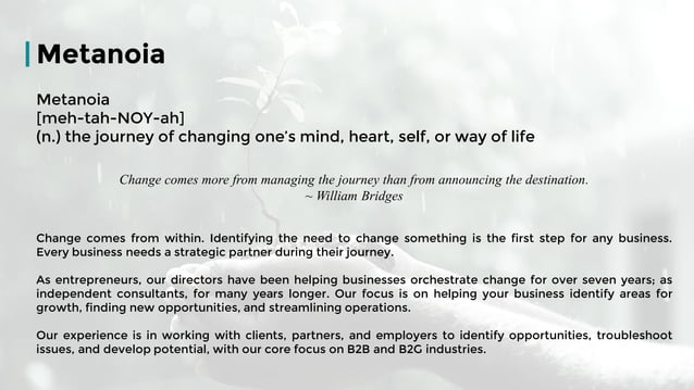 Metanoia - Corporate Profile (October 2016 - Revised) | PPT