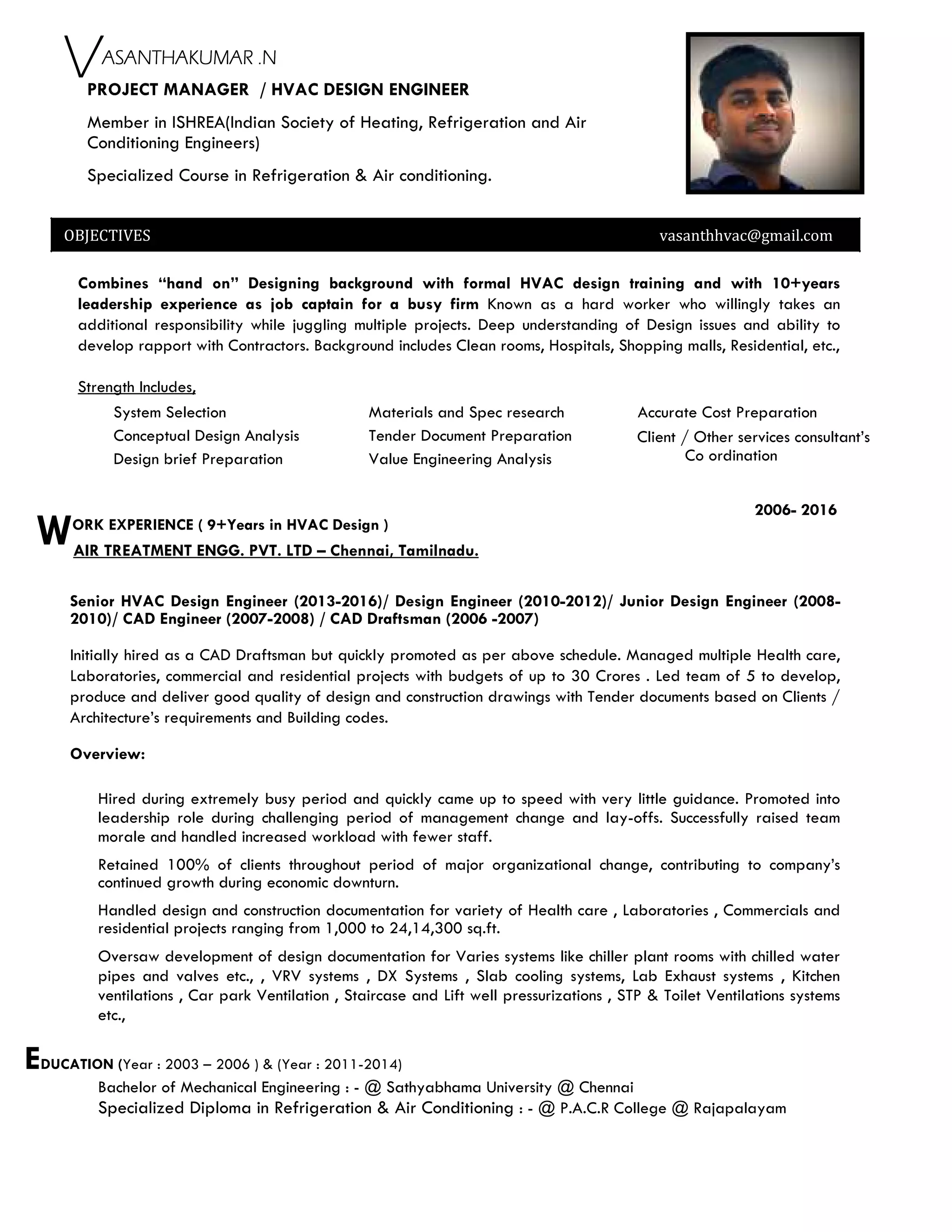 Vasanth - Experience Details 02 | PDF