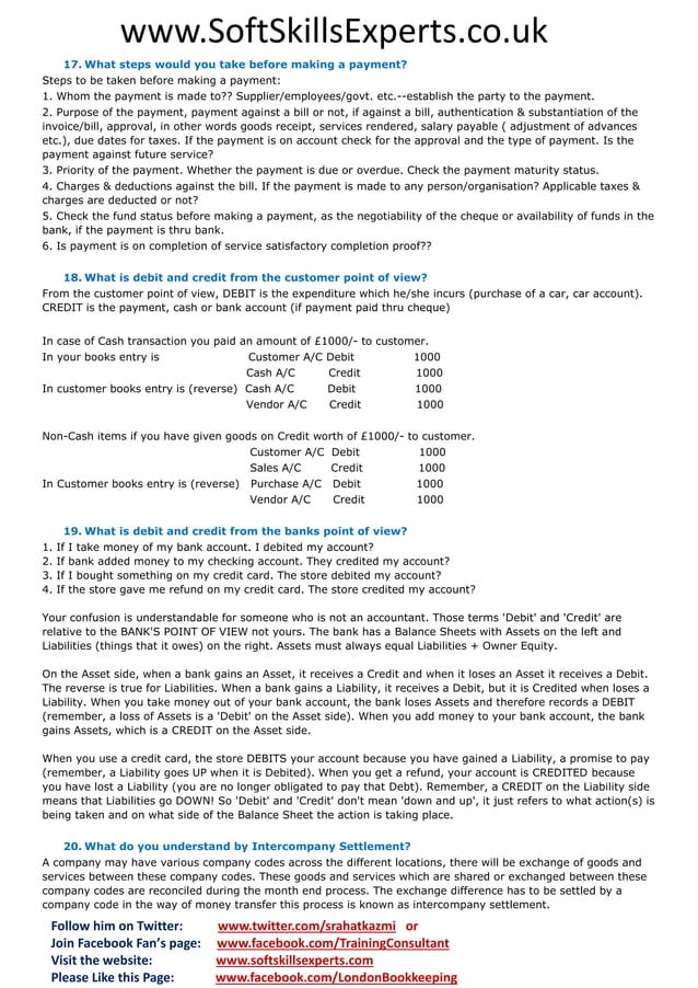 42 Accounts Payable Interview Questions and Answers | PDF