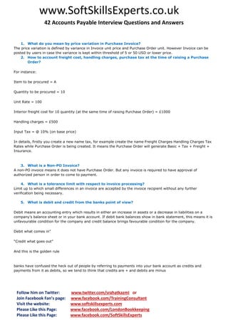 42 Accounts Payable Interview Questions and Answers | PDF